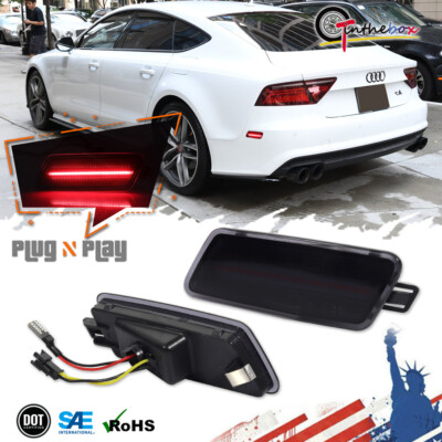 For 2012-18 Audi A7 Quattro RS7 S7 LED Red Rear Bumper Side Marker ...