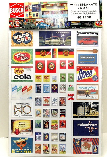 Busch 1130 Advertising Posters Set GDR H0 Model World 1 87 for sale ...