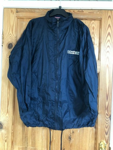 DONNAY Mens Navy Lightweight Concealed Hood Zipped Cagoule Size XS ...