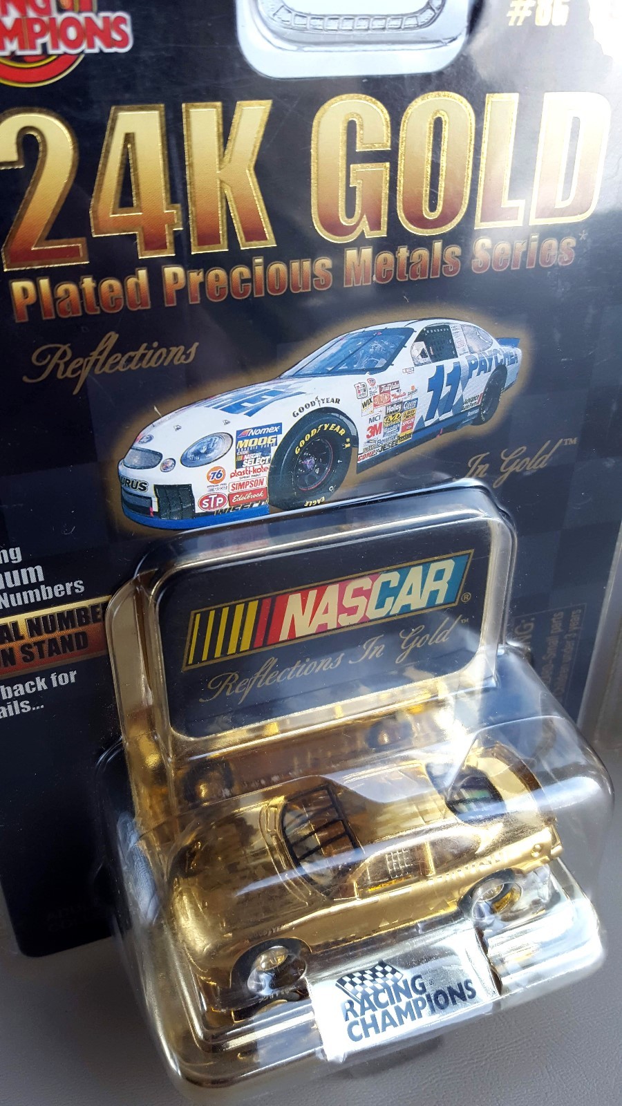 2 Racing Champions NASCAR 24K Gold Plated Precious Metals Series + 1 HW ...