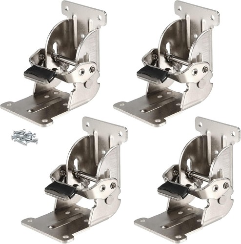 4 PCS Self Locking Folding Hinge 0-90-180 Degree Foldable Leg Hinge ...
