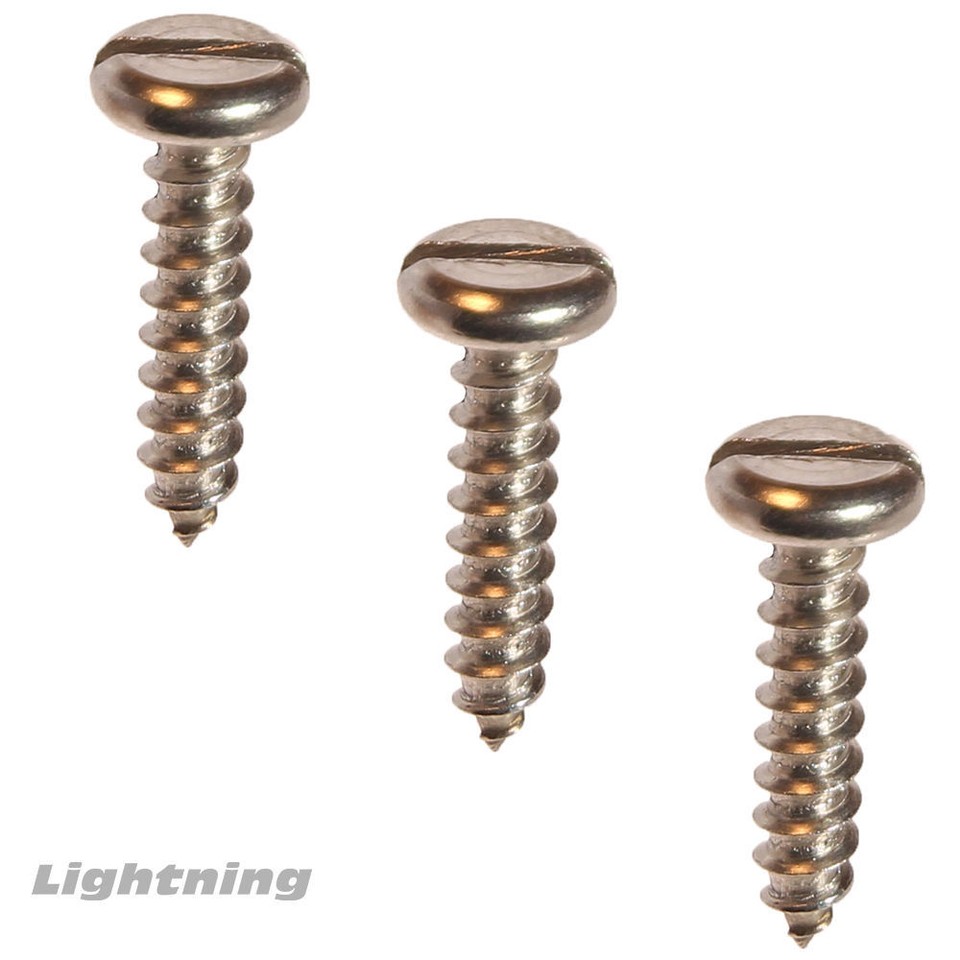 Slotted pan Head Sheet Metal Tapping Screw Stainless Steel #4X5/8" Qty ...