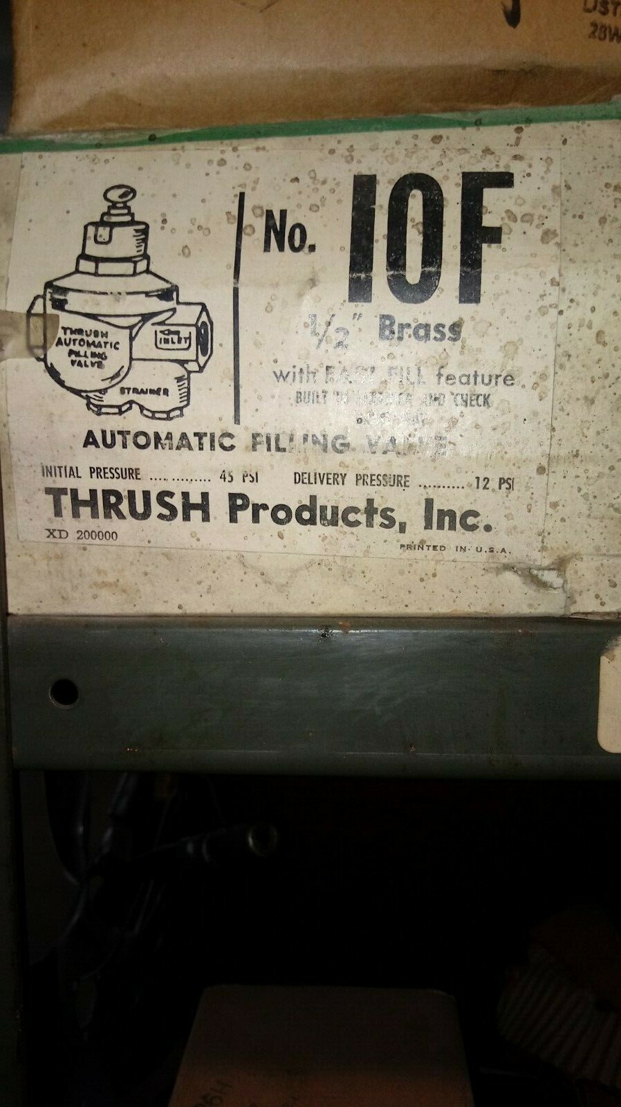 Thrush Automatic Filling Valve 1/2" Brass Fast Fill No. 10F | eBay