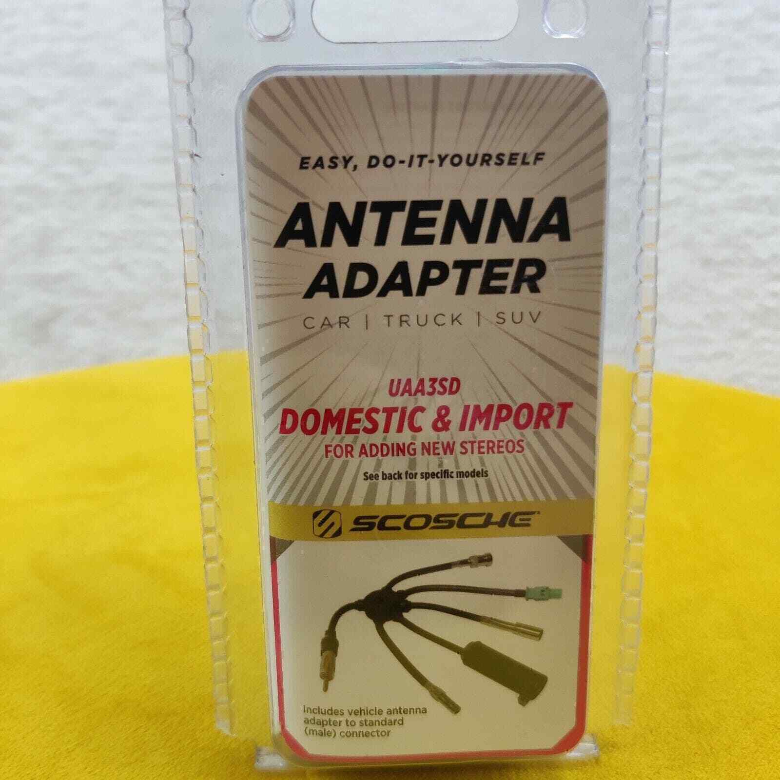 Scosche UAA3SD Universal Car Antenna Adapter Kit All Vehicle SUV ...