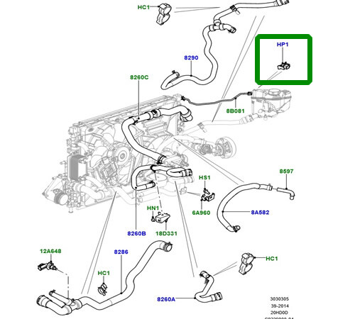 GENUINE LAND ROVER EXPANSION TANK PLUG LR2 EVOQUE DISCOVERY SPORT 2.0L ...