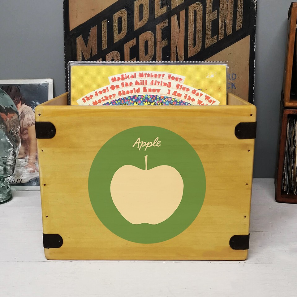 Retro Record Box 12" Vintage Wooden Handcrafted Album Crate For LP ...
