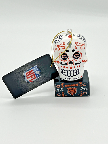Chicago Bears Sugar Skull Day of the Dead Ornament NFL Team Sports ...
