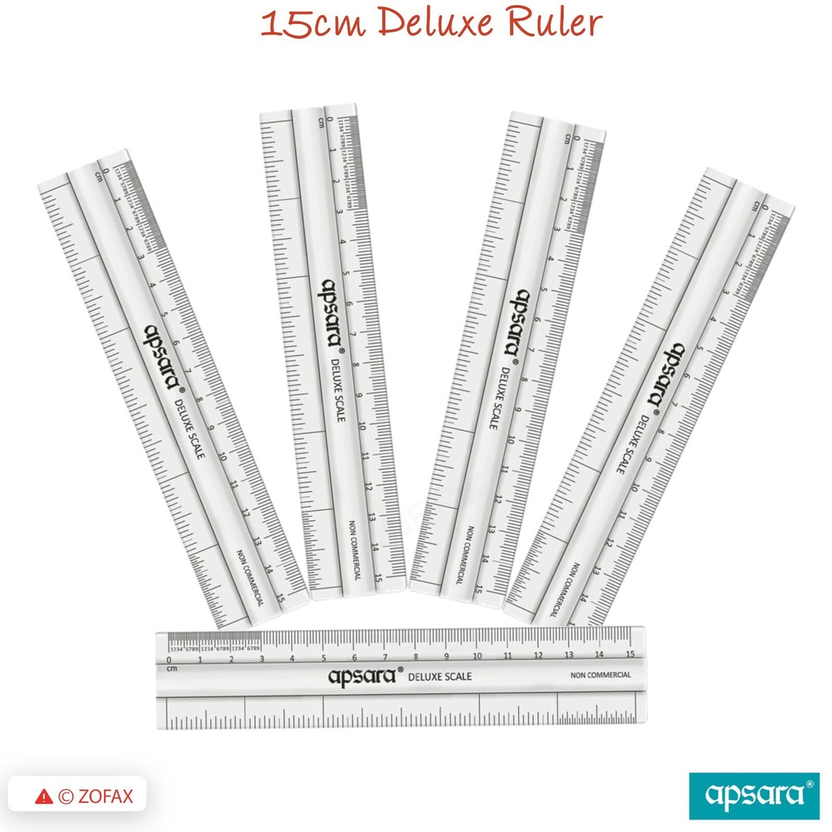 Clear Plastic Raw Materials Deli G00112 Transparent Plastic Ruler 15cm ...