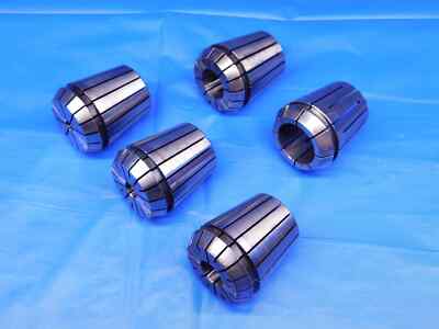 5 PCS LOT OF ER40 COLLET SIZES INCLUDE 1/4, 3/8, 9/16, 3/4 & 1" ER-40 ...