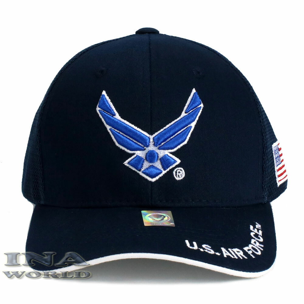 U.S. AIR FORCE Hat USAF Logo Cap Official Licensed Mesh Military ...