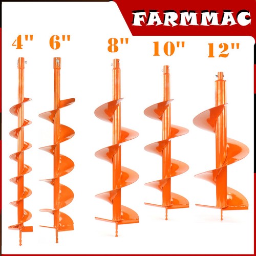 New Bright Orange Earth Auger Drill Bits For Gas Powered Post Fence ...