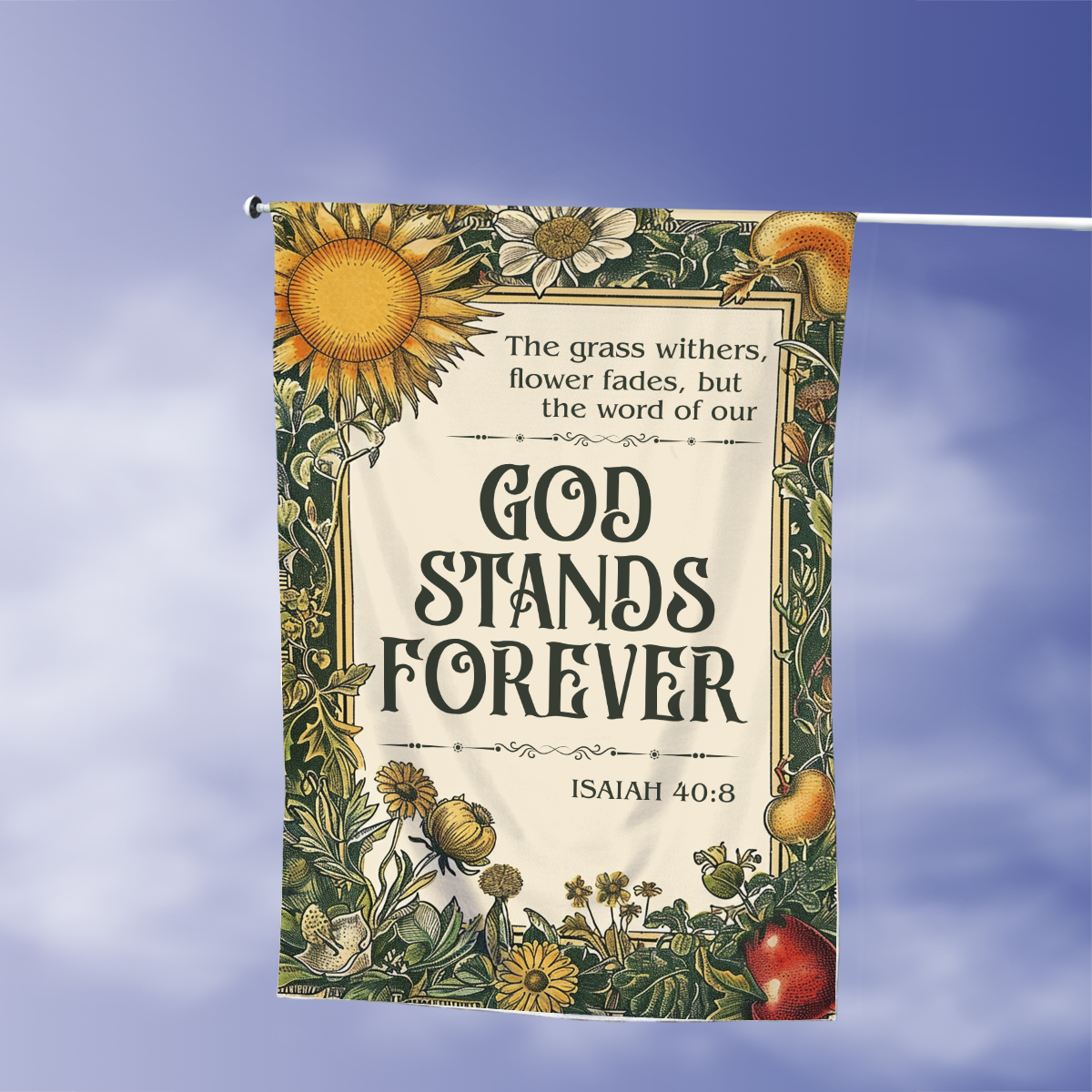 Scripture Garden Flag, Bible Garden Flag, Bible Verse Garden Flag ...