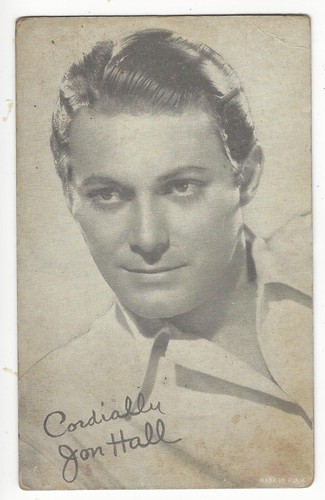 Vintage 1940s Actor JON HALL Arcade / Mutoscope Card | eBay