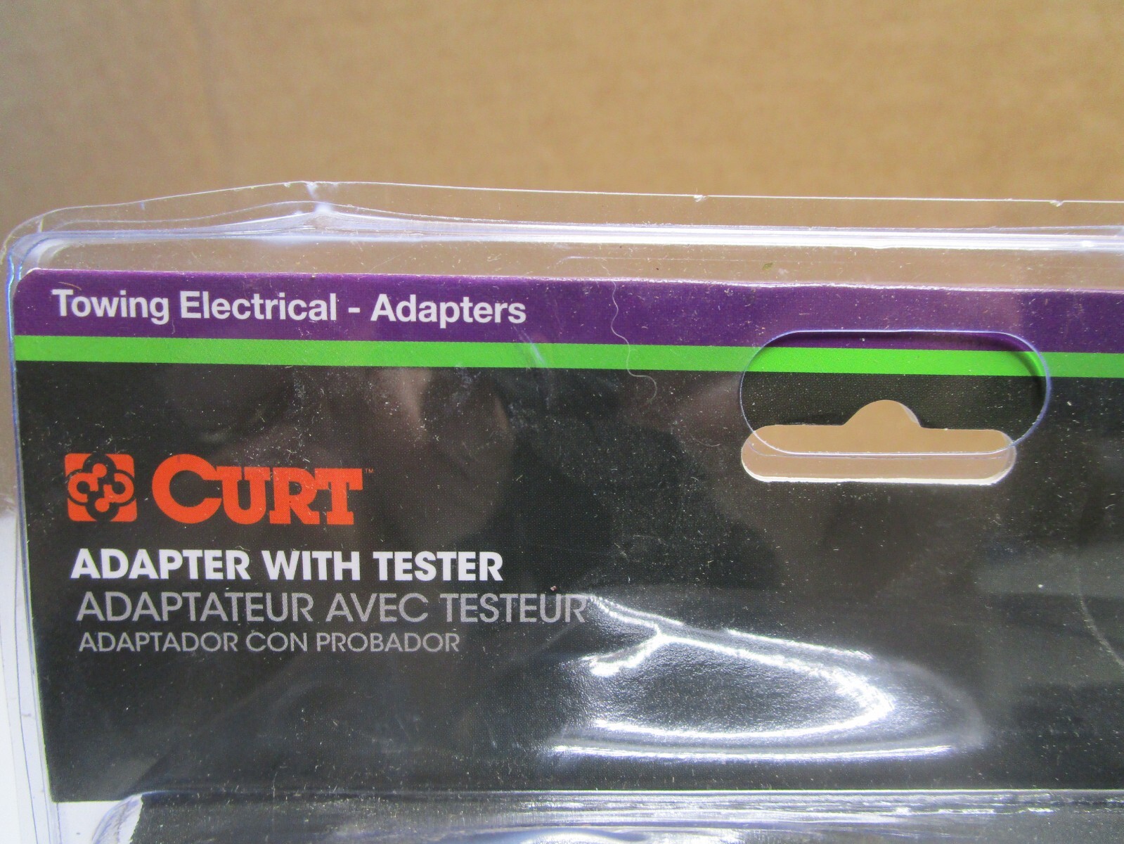 CURT ELECTRICAL ADAPTER WITH TESTER 4-WAY FLAT VEHICLE TO 7-WAY RV ...