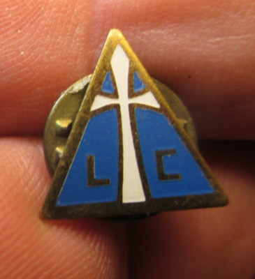 LC (Lutheran Church) Triangle Shaped Lapel Pin with Cross - Enameled | eBay