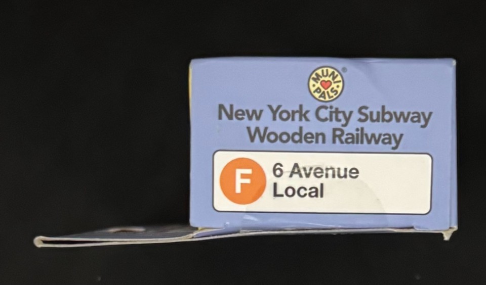 MuniPals New York City Subway F Train 6 Avenue Local Wooden Railway ...
