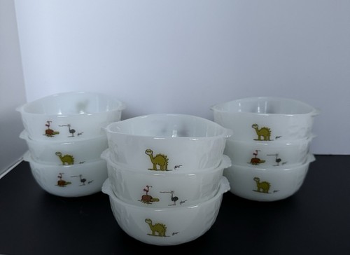 Fire King Vintage Anchor And Hocking Cereal Bowls Featuring Cavemen ...