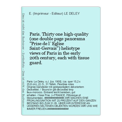 Paris. Thirty One High Quality (One Double Page P Le Deley,(E ...