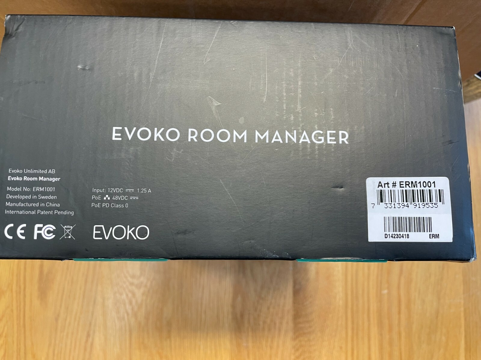 EVOKO ROOM MANAGER ERM1001 Room Booking System 8" Touch Screen Display ...