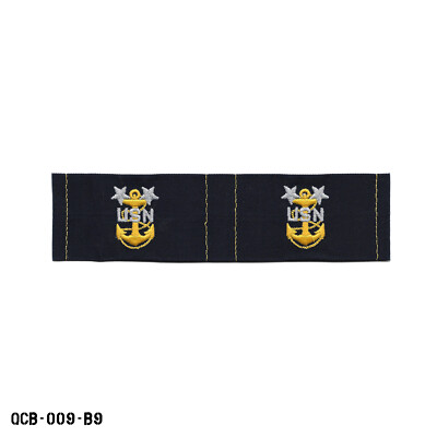 PAIR US Navy NWU Blue Coverall Collar Patches Master Chief Petty ...