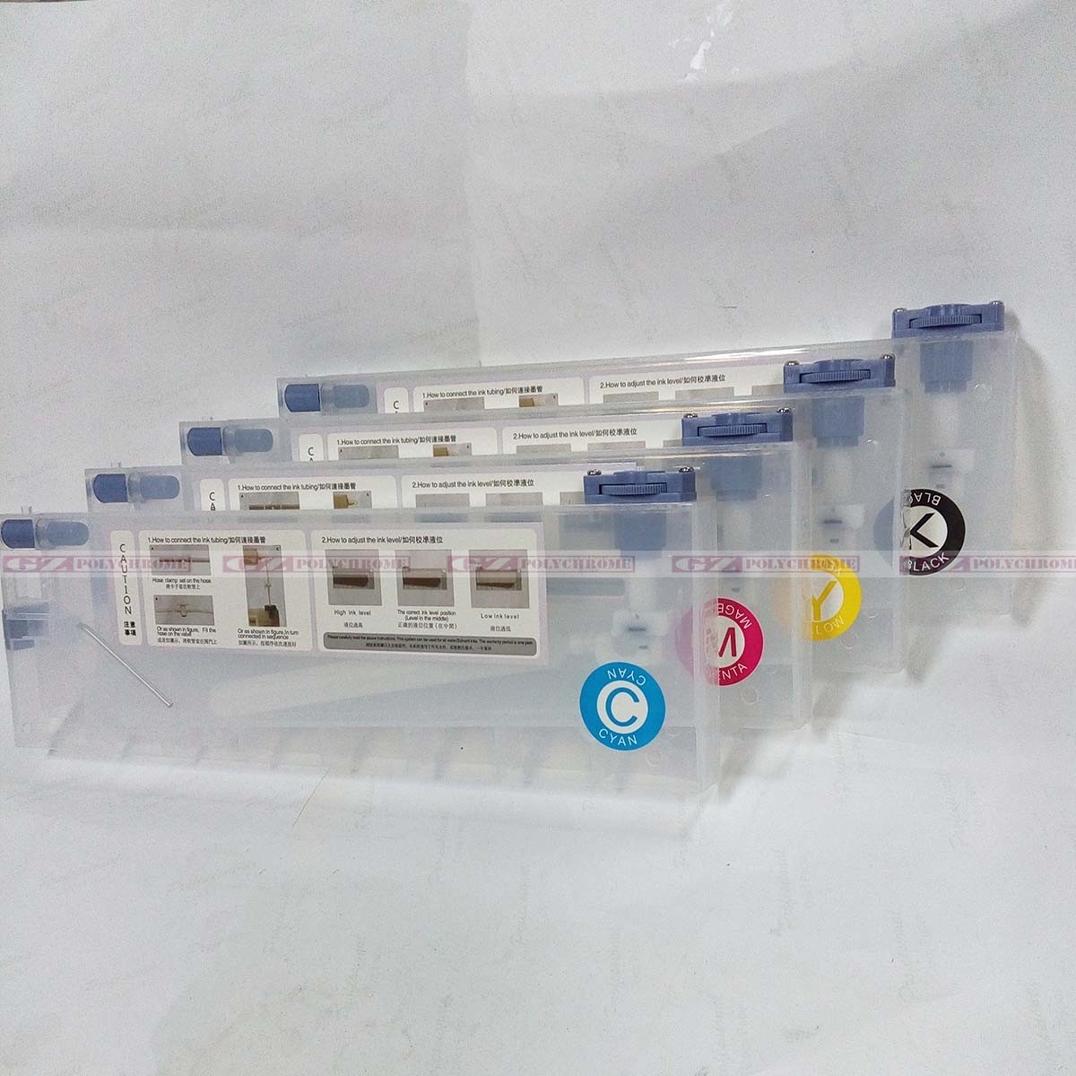 DX5 DX7 Ink Cartridge 220ml for 1.5-Liter Bulk CISS Roland Mutoh ...