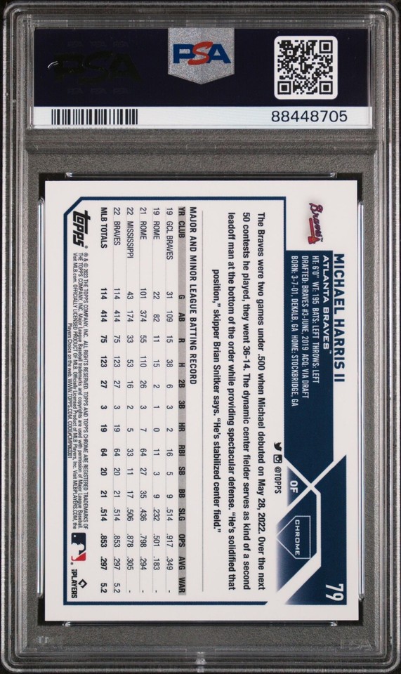 2023 Topps Chrome Logofractor Edition #79 Michael Harris II SP PSA 10 ...