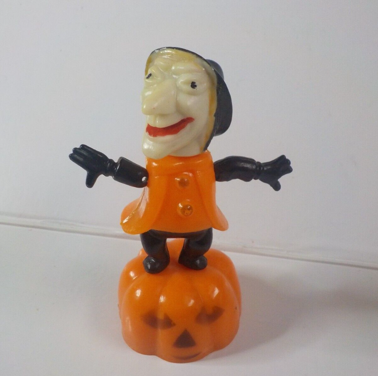 VINTAGE FUN WORLD HALLOWEEN PUSH PUPPET WITCH #9410 HONG KONG 60'S 3 1/ ...