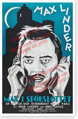 Max Linder 1924 Help Swedish Silent Movie Poster | eBay