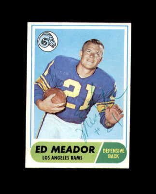 Ed Meador Signed Original 1968 Topps Los Angeles Rams Autograph | eBay