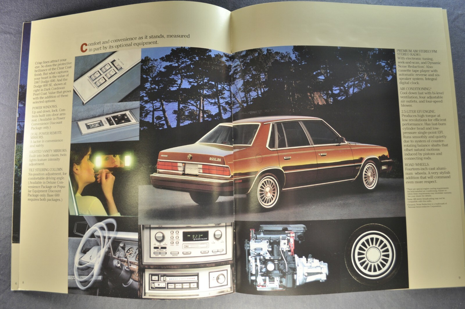 1987 Dodge 600 Catalog Sales Brochure SE Sedan Excellent Original 87 | eBay