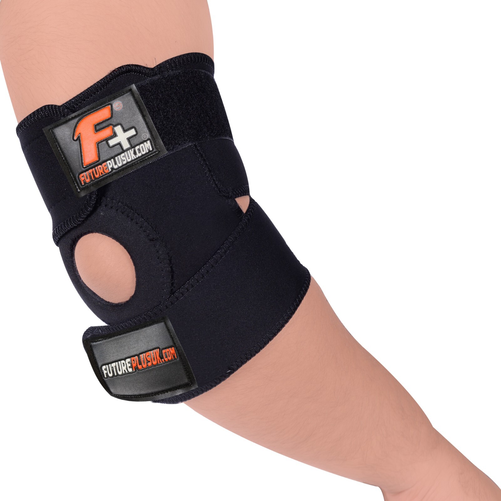 F+ Neoprene Adjustable Elbow Support Brace Tennis Arthritis Black Strap ...