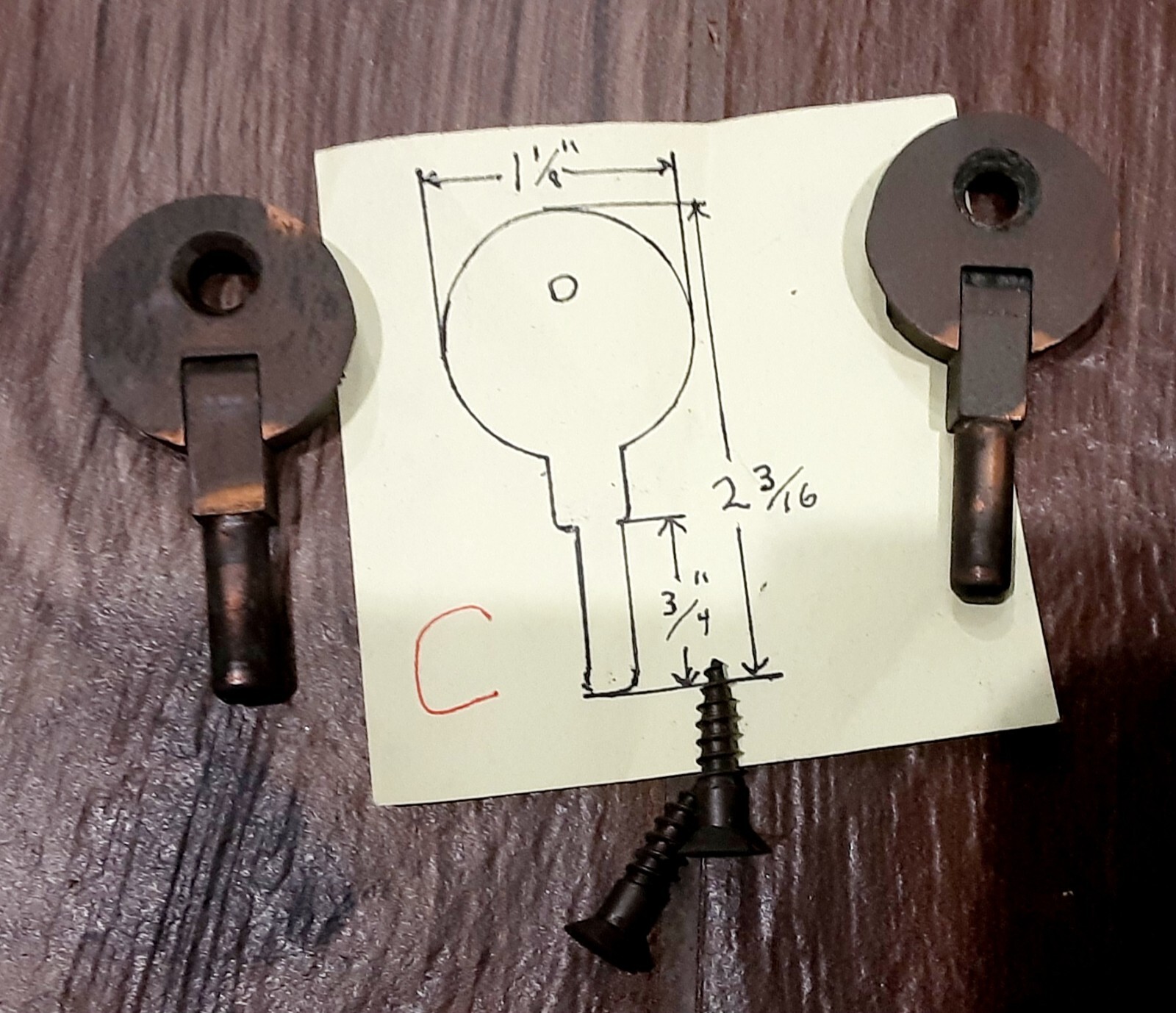 Original Singer Sewing Machine cabinet 2 HINGES 1 hole banjo LOLLIPOP ...