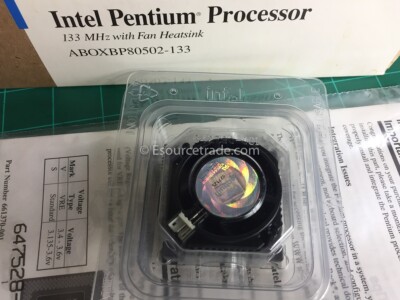 Rare Vintage Intel Pentium 133 with fan & Heat sink NIB Factory Retail ...