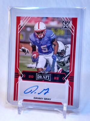 Danny Gray Rookie Auto RC 2022 Leaf Draft Red Parallel #BA-DG1 49ers WR ...