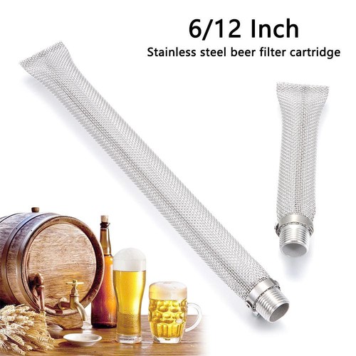 Steel Bar Tool Mesh Strainer Tube Home Beer Brewing Bazooka Filter Beer ...