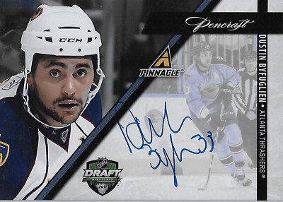 2011 NHL Draft IP auto 5x7 photo DUSTIN BYFUGLIEN Atlanta Thrashers ...