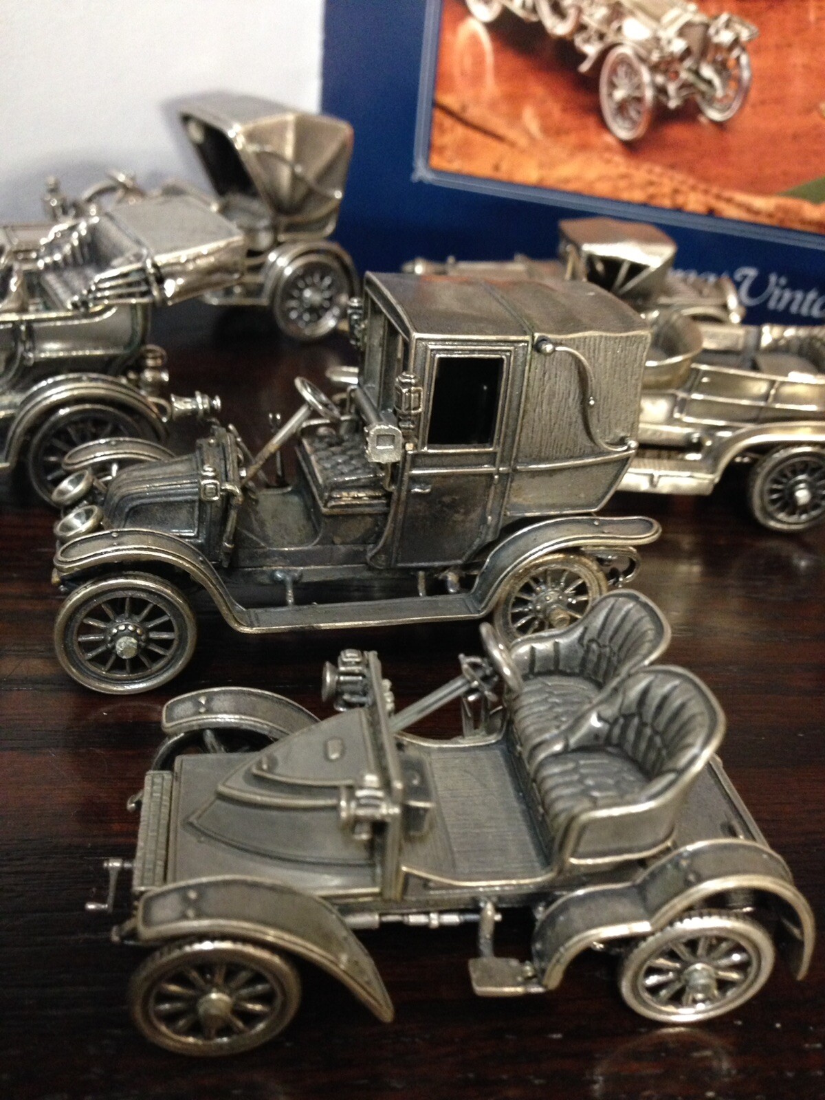 Franklin Mint Sterling Silver Vintage Miniature Silver Cars Model ...