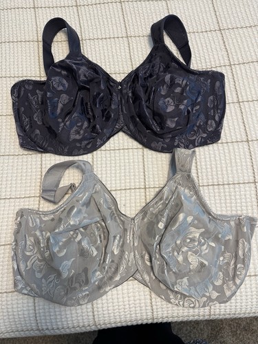 Set Of Two Wacoal Awareness Full Figure Bras 40 H In Dark Gray And ...