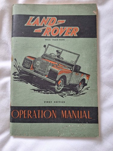 Original 1950 Land Rover Series 1 Owners Operation Manual Instruction ...