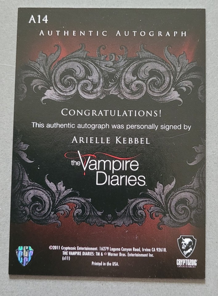 Vampire Diaries Season One Arielle Kebbel as Lexi Branson Autograph ...
