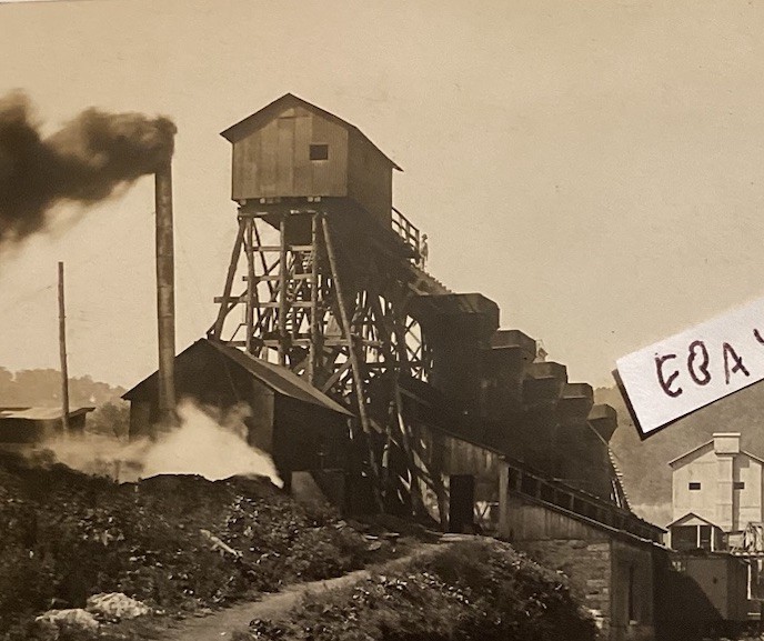OLD WINFIELD PA RAILROAD DEPOT LIME KILNS BUTLER COUNTY REAL PHOTO RPPC ...