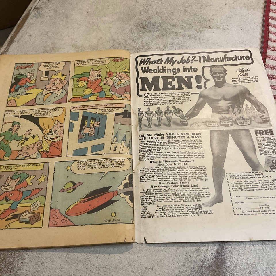 COSMO CAT NO. 2- GOLDEN AGE COMIC 1946-FUNNY COMIC BY FOX FEATURE ...