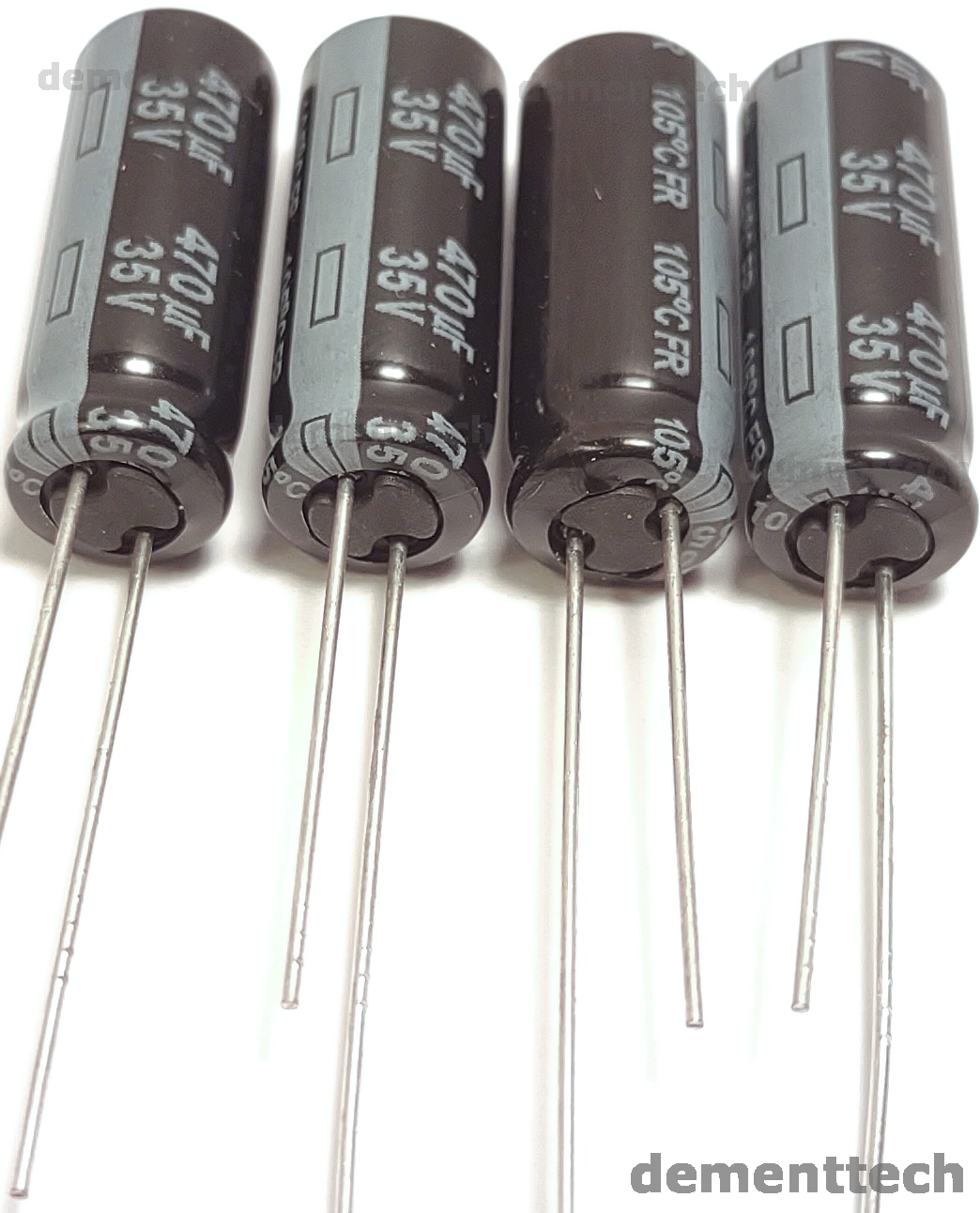 4x 470uF 35V Panasonic FR Low-ESR 105C Narrow 8mm radial Capacitors ...