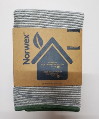 Norwex Bamboo Multipurpose Cloth Baclock Graphite w/ Forest Trim New | eBay