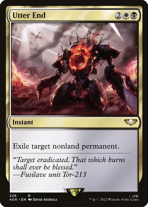 MTG - 4 x Utter End - Playset of 4 - Warhammer 40K Commander | eBay