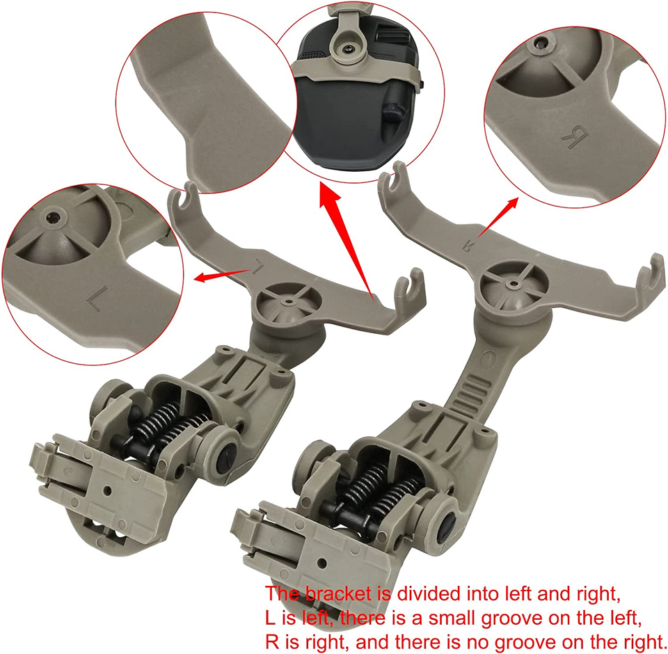 Tactical Helmet ARC Rail Adapter Accessories Compatible with Walker'S ...