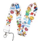 The Simpsons Cartoon Characters White ID Badge Holder Lanyard | eBay