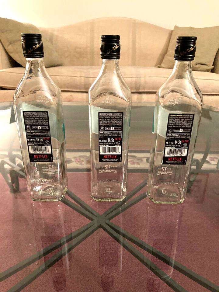 Johnnie Walker Black Label "Squid Game" 750ml Bottles (Empty) Lot Of 3 ...
