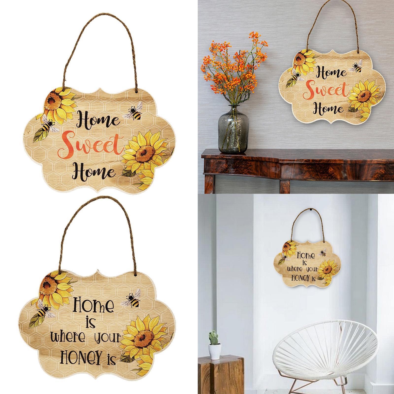 Elegant Hanging Wooden Door Sign for Front Door,Inspirational Wood ...