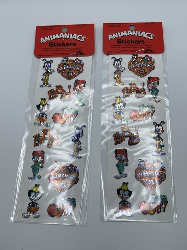 Vintage Animaniacs Prism Sticker Sheets, Lot of Two, 1995, New/Sealed ...